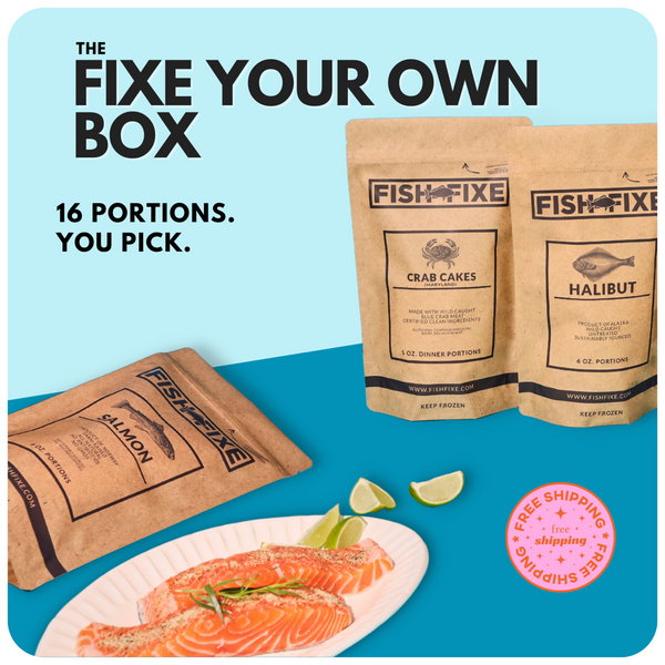 FIXE YOUR OWN Seafood Delivery Box filled with frozen premium seafood ...