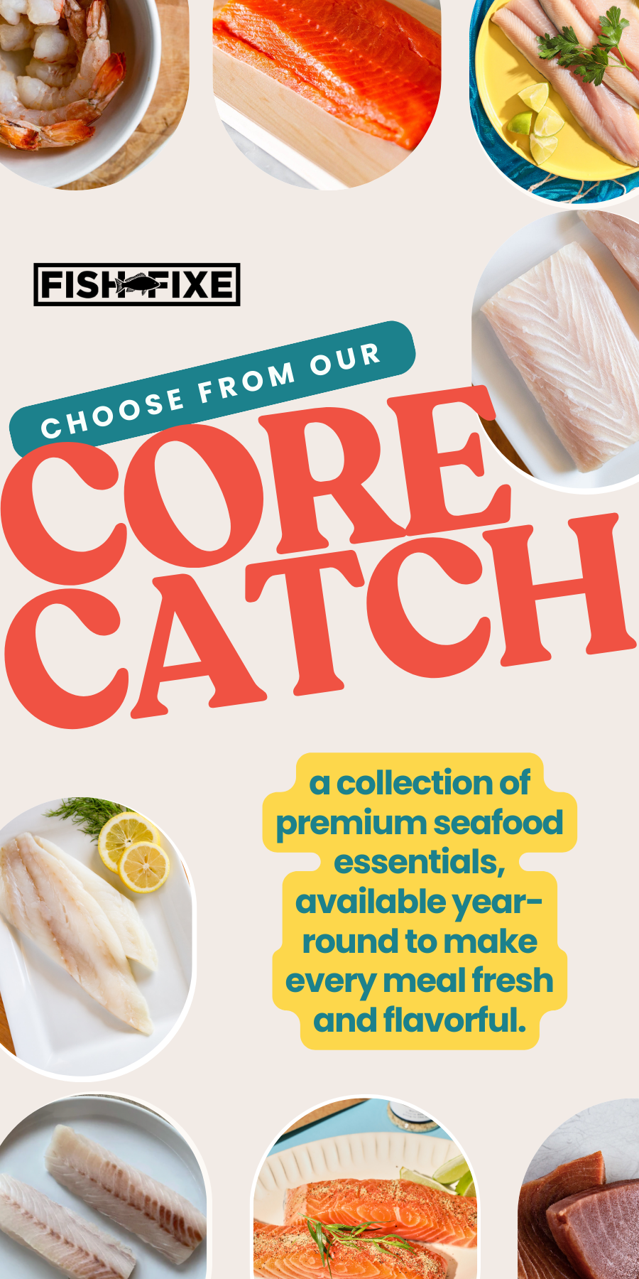 FIXE YOUR OWN Seafood Delivery Box filled with frozen premium seafood ...